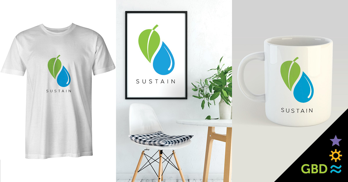 Sustain Logo Branding Corporate Identity by Granite Bay Design